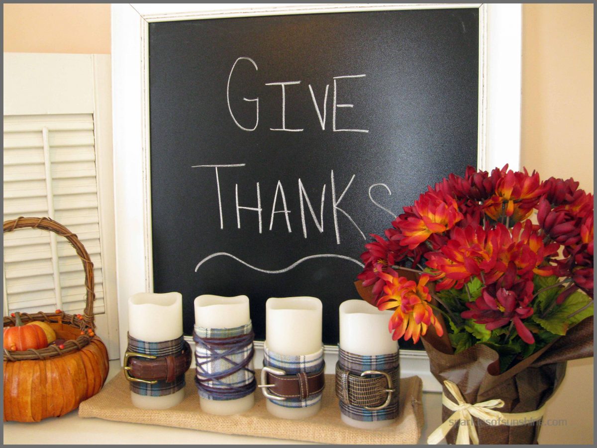 Belted Flannel Candles For Fall - Sparkles of Sunshine