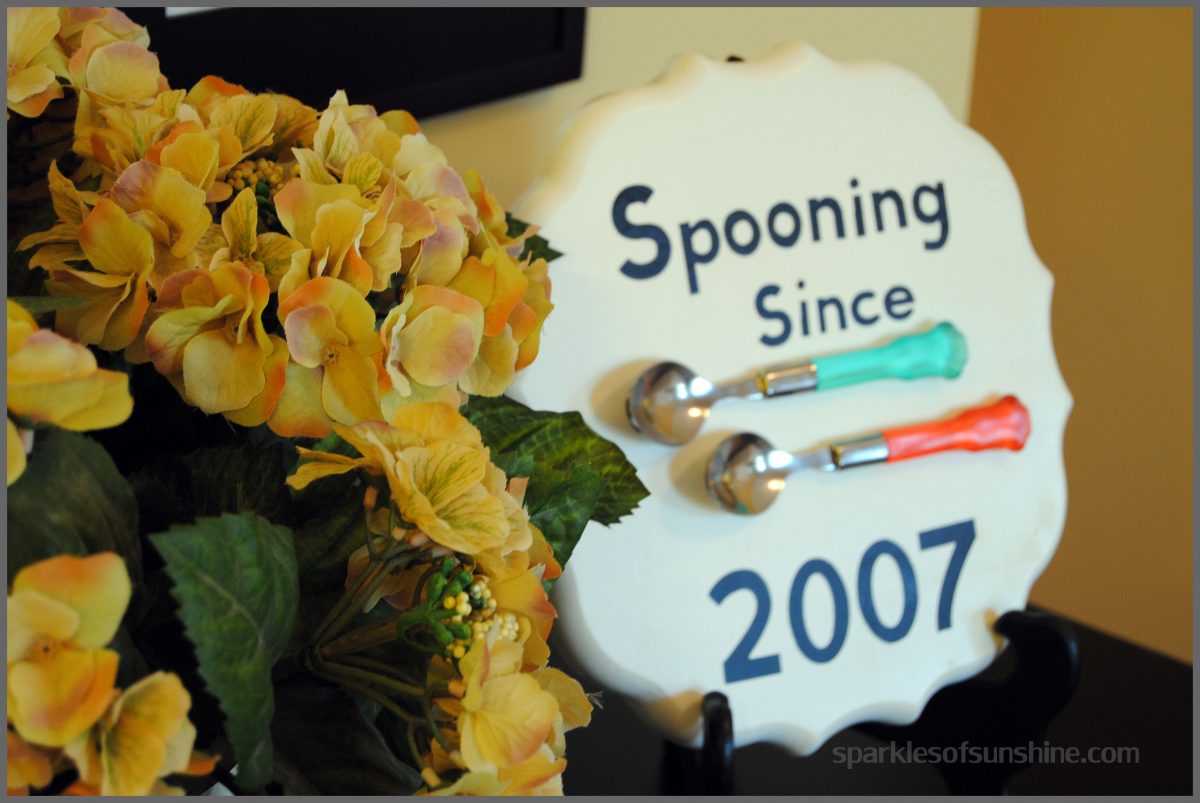 DIY Spooning Since Sign - Sparkles of Sunshine
