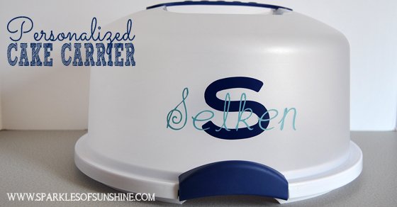 Personalized Cake Carrier - Sparkles of Sunshine
