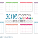 FREE Printable 2016 Planners & Calendars - Sparkles of Sunshine