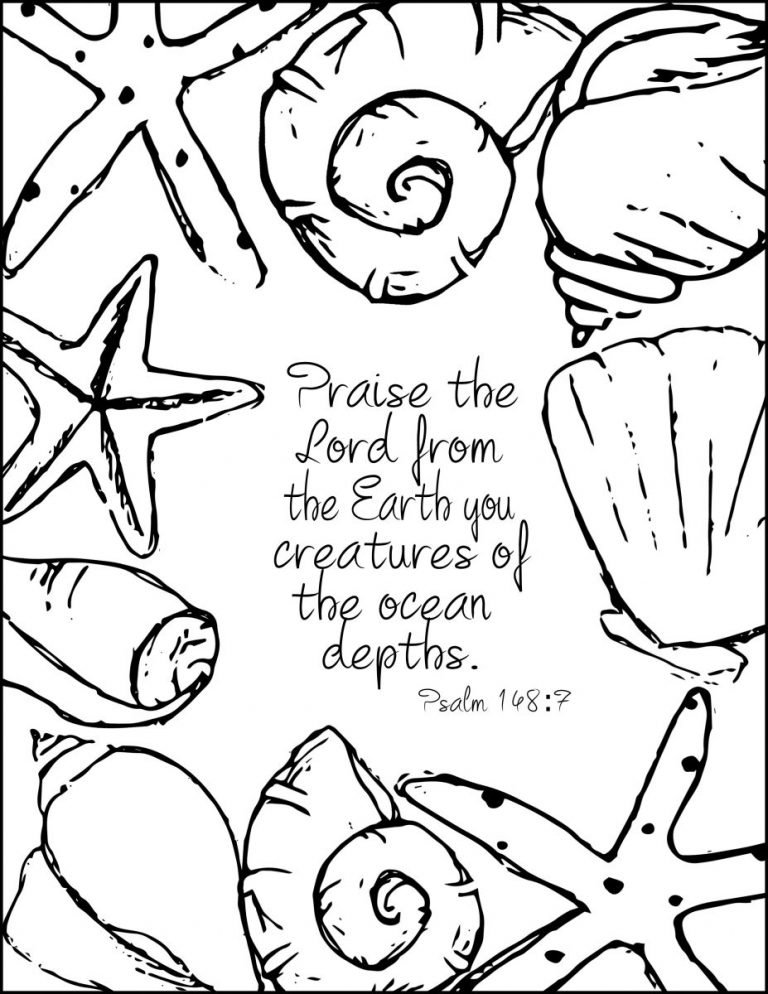 Summer Inspired Free Coloring Pages With Bible Verses - Sparkles of ...