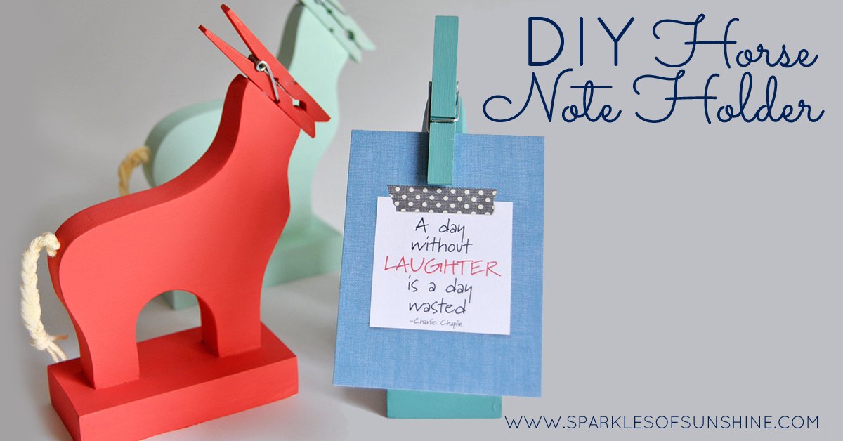 DIY Horse Note Holder - Sparkles of Sunshine