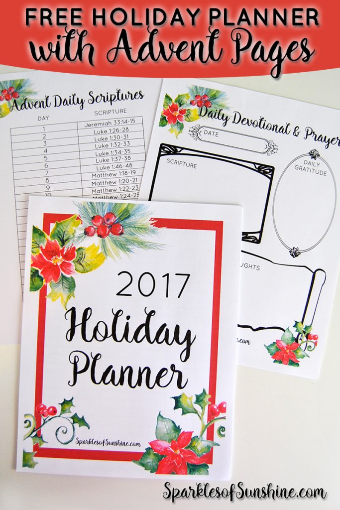 Free Holiday Planner and Advent Devotional All in One - Sparkles of ...