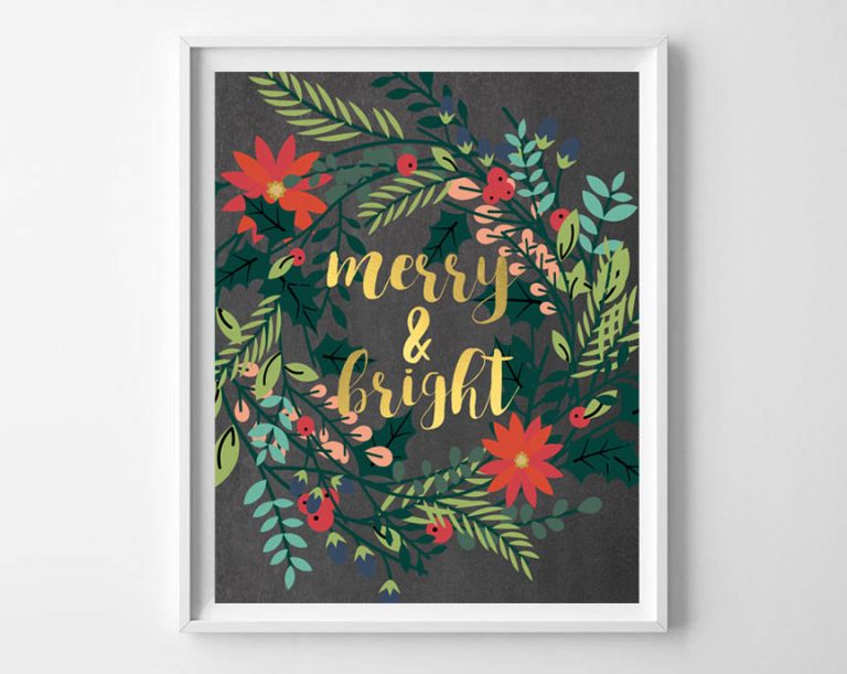 Make This Season Merry & Bright With a Free Printable - Sparkles of ...